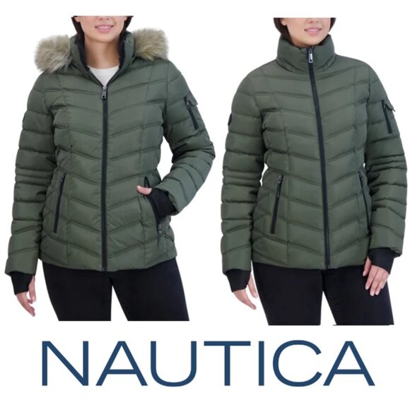 Nautica | Jackets & Coats | Nwt Nautica Ladies Water Resistant Puffer ...